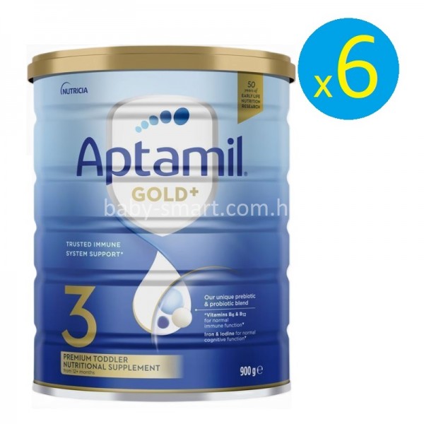 澳洲 Aptamil Gold+ 金裝愛他美 3號奶粉 (1+yr) 900g x 6 ** - Baby Smart 家兒寶寶