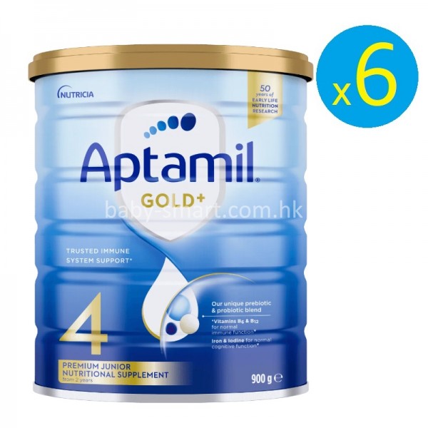澳洲 Aptamil Gold+ 金裝愛他美 4號兒童奶粉 (2+yr) 900g x 6 ** - Baby Smart 家兒寶寶
