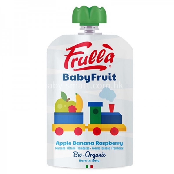 意大利 Frulla Toys 有機蘋果,香蕉,覆盆莓蓉100g (6m+) - Baby Smart 家兒寶寶