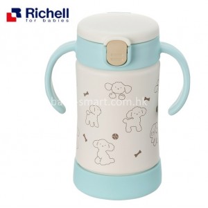Richell TLI 不銹鋼 吸管保溫杯(貴婦狗) 300ml - Baby Smart 家兒寶寶